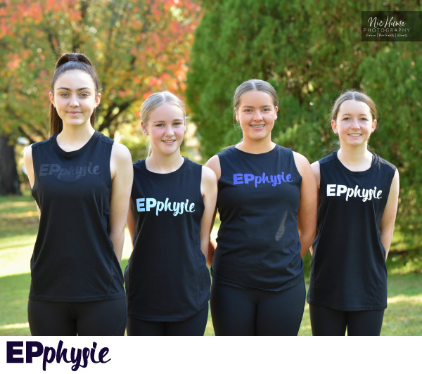 EP PHYSIE: EP Physie Black Youth Muscle Tee