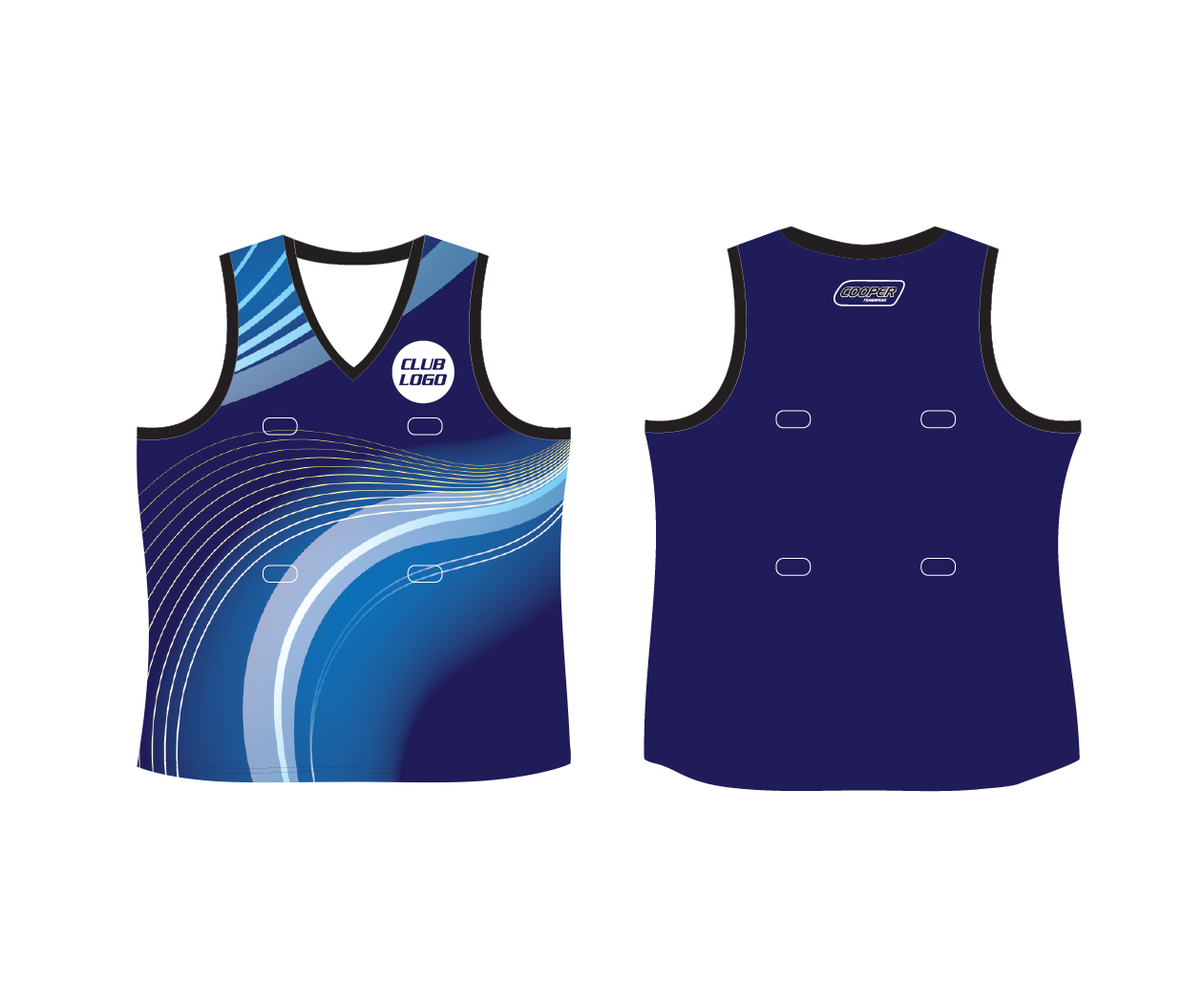 Netball: V-neck Netball Top